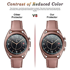 Suoman 4-Pack for Samsung Galaxy Watch 3 41mm Screen Protector Tempered Glass for Galaxy Watch 3 41mm [2.5D 9H Hardness] [Anti-Scratch] [Perfectly Fit]