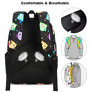 Esfoxes Owl School Backpack for Girls, Kids Teens School Bags Bookbags Set with Lunch Bag Pencil Bag