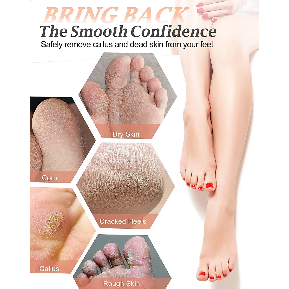 Maryton Natural Pumice Stone for Feet - Lava Foot Exfoliator Scrubber Pedicure Tools, Dead Skin Corn Callus Remover for Feet and Hands, 2 Count