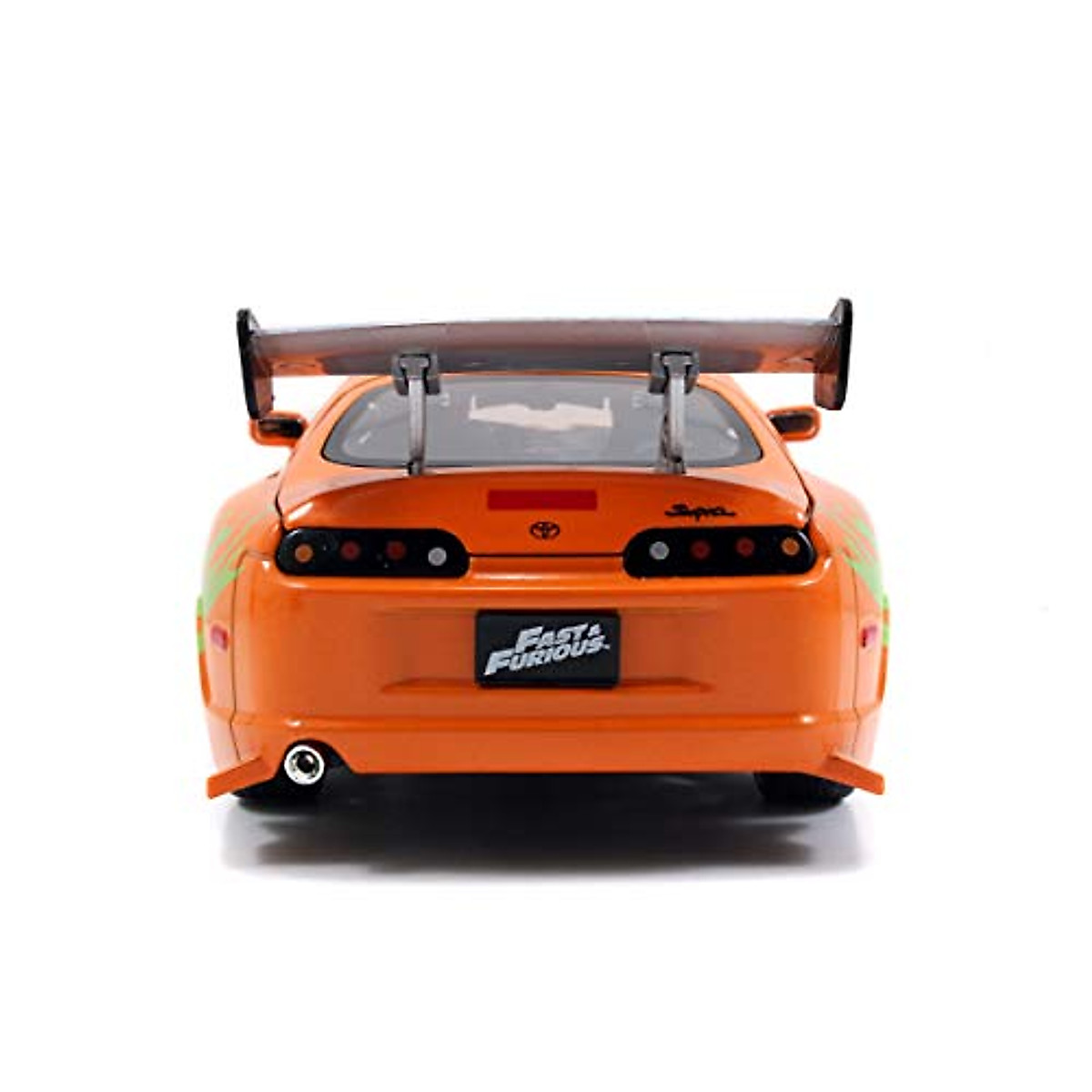 Jada Toys Fast & Furious Brian & Toyota Supra, 1:24 Scale Build n' Collect Die-Cast Model Kit with 2.75" Die-Cast Figure , Orange