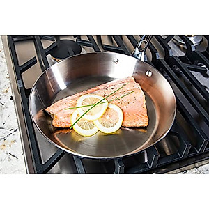 Viking Culinary Contemporary 3-Ply Stainless Steel Fry Pan, 8 Inch, Ergonomic Stay-Cool Handle, Dishwasher, Oven Safe, Works on All Cooktops including Induction