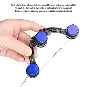 Alomejor Fishing Bobbin Knotter Assist Knot Tool FG PR Fishing Line Wire Knotting Machine Fishing Gear(Blue)