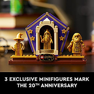 LEGO Harry Potter Hogwarts Icons - Collectors' Edition 76391 20th Anniversary Collectable Hedwig Owl Model, with 3 Exclusive Golden Minifigures: Dumbledore, McGonagall and Hagrid; Great Gift Idea