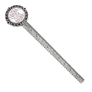 Retro Bookmark with Ruler, Book Markers for Student Kids Teacher Book Lovers, Office School Reading Accessories Gifts, Boho Style Watercolor Feathers