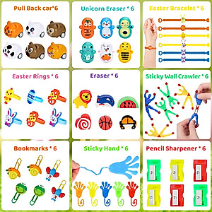 120 Pcs Prefilled Easter Eggs with Toys Inside, Pre Filled Plastic Easter Eggs Bulk for Easter Egg Hunt Supplies, Easter Party Favors, Easter Basket Stuffers Filler, Pre Stuffed Easter Eggs for Kids