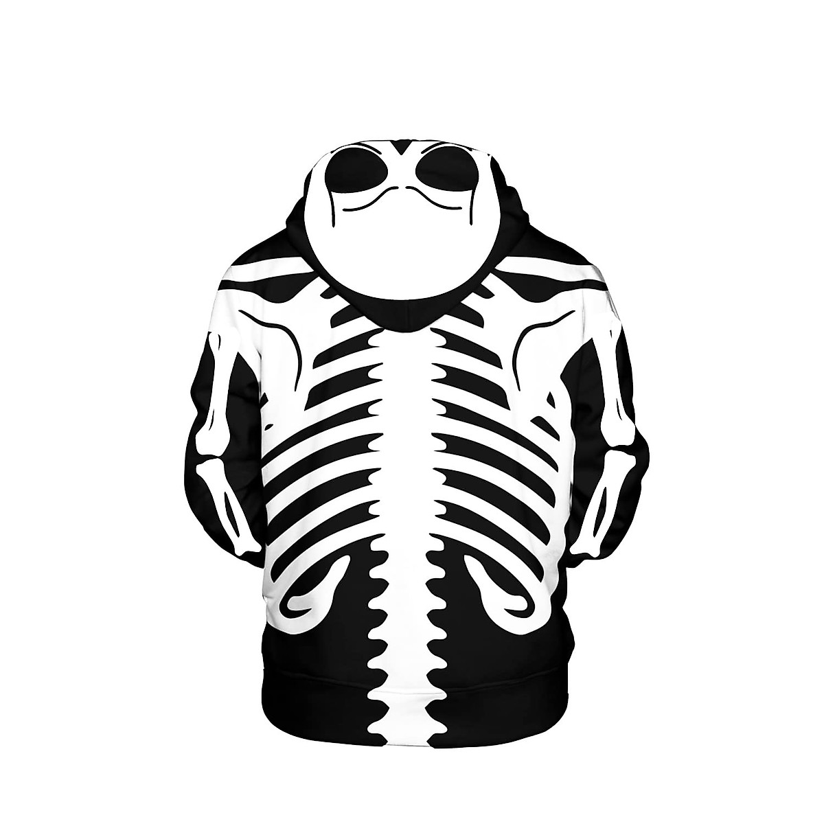 zingyone Skeleton Hoodie Cosplay Unisex Novelty 3D Printed Graphics Hoodies Cool Realistic with Designs Pullover Sweatshirts