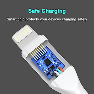 1ft USB C to Lightning Cable, 2Pack iPhone Fast Charger Cable USB-C Power Delivery Charging Cord for Apple iPhone 12 11 Pro Max Xs Xr X 5 6 7 8 Plus SE, iPad Air/Mini