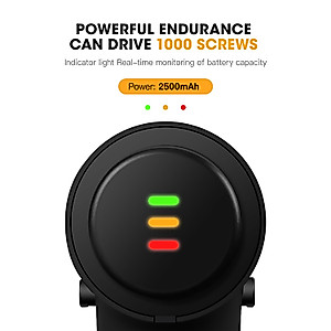 RARTOP Electric Screwdriver, Screwdriver Set with LED Light, 3.7V Cordless Screwdriver, 1/4'' Torque Screwdriver Bits S2 Steel, Max 5N.m, 30PCS Screwdriver Bit Set for Home DIY