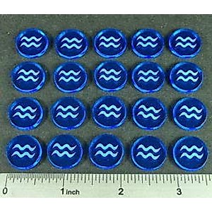 LITKO Water Resource Tokens, Fluorescent Blue (20)