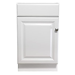 Design House 597112 Wyndham Unassembled Bathroom Vanity Cabinet Without Top, 18 x 16/1 Door, White