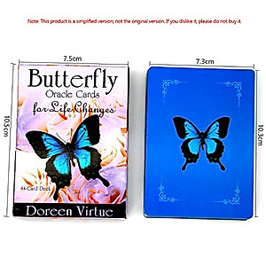 WSNLDY Tarot Cards Durable Destiny Divination Tarot Cards 44pcs Butterfly Tarot Oracle Cards, with Beautiful Painting for Family, Party and Entertainment