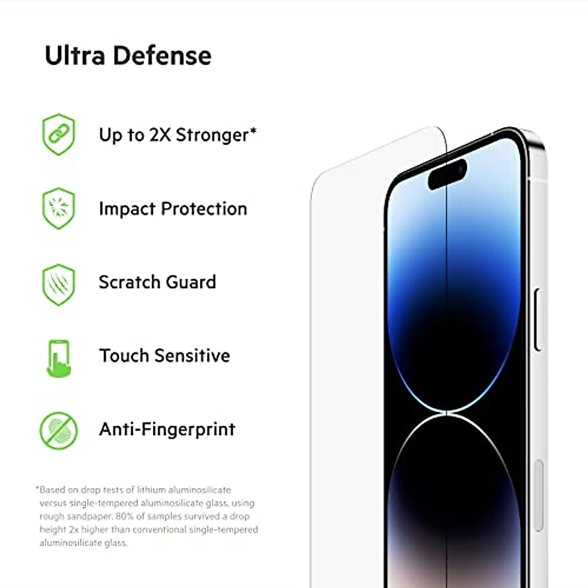 Belkin UltraGlass iPhone 14 Pro Max Screen Protector - Easy Application with Installation Guide Tray - Tempered Glass Screen Protector Compatible with iPhone 14 Pro Max Cases - 9H Hardness Tested