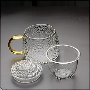 Lxuwbd - Handmade Japanese style heat resistant fashion glass coffee cup, Infusion mugs,tea cup, milk cup, breakfast cup, oat, yogurt cup (A)