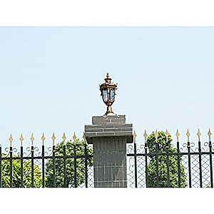 CZLZY Outdoor Waterproof Pillar Lamp Creative Aluminum E27 Post Light Glass Lampshade Villa Courtyard Fence Column Light Lawn Decoration Landscape Light Pedestal Light