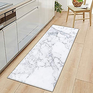 OPLJ Marble Printed Non Slip Entrance Door Bathroom Mat Carpet Kitchen Bedroom Bath Floor Mats Home Rugs Doormat Decor A8 60x180cm