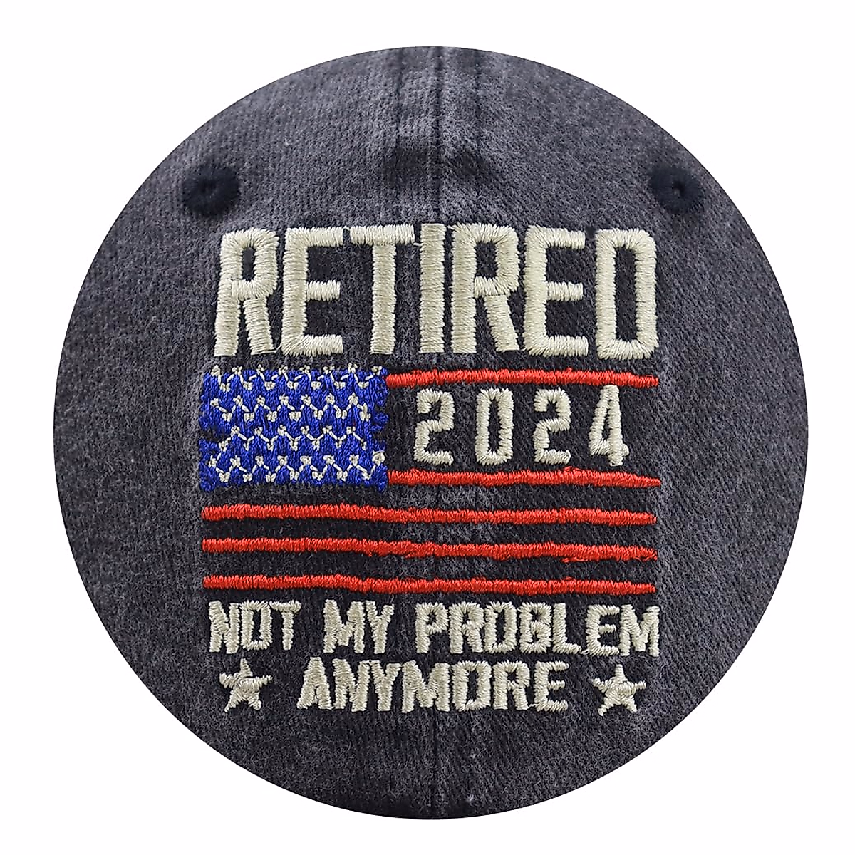 Retirement Gifts for Men Women, Retired 2024 Not My Problem Anymore with American Flag Hat, Happy Retirement Party Decorations Baseball Cap, Birthday Gift for Veterans Dad Mom Grandpa Grandma Friend