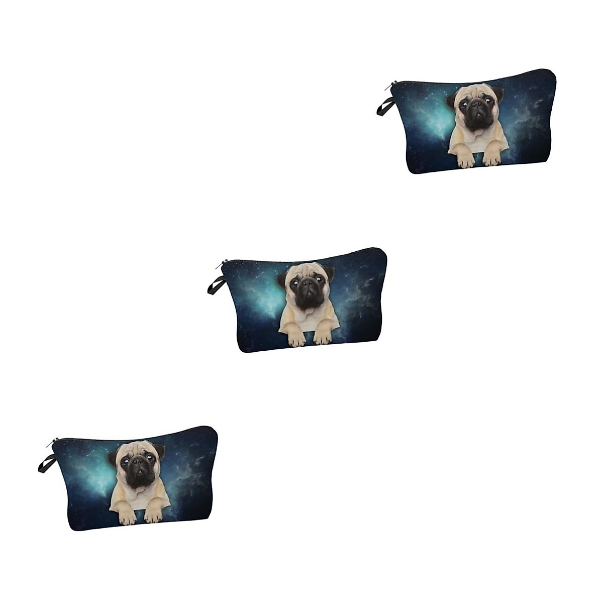 FRCOLOR 3 Pcs Cosmetic Bags for Women Toiletry Bag for Women Womens Toiletry Bag Printing Zipper Makeup Bag Printing Makeup Bag Cosmetic Pouch Women Makeup Bag Digital Miss Plate