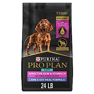 Purina Pro Plan Sensitive Skin and Stomach Puppy Food Lamb and Oat Meal Formula - 24 lb. Bag
