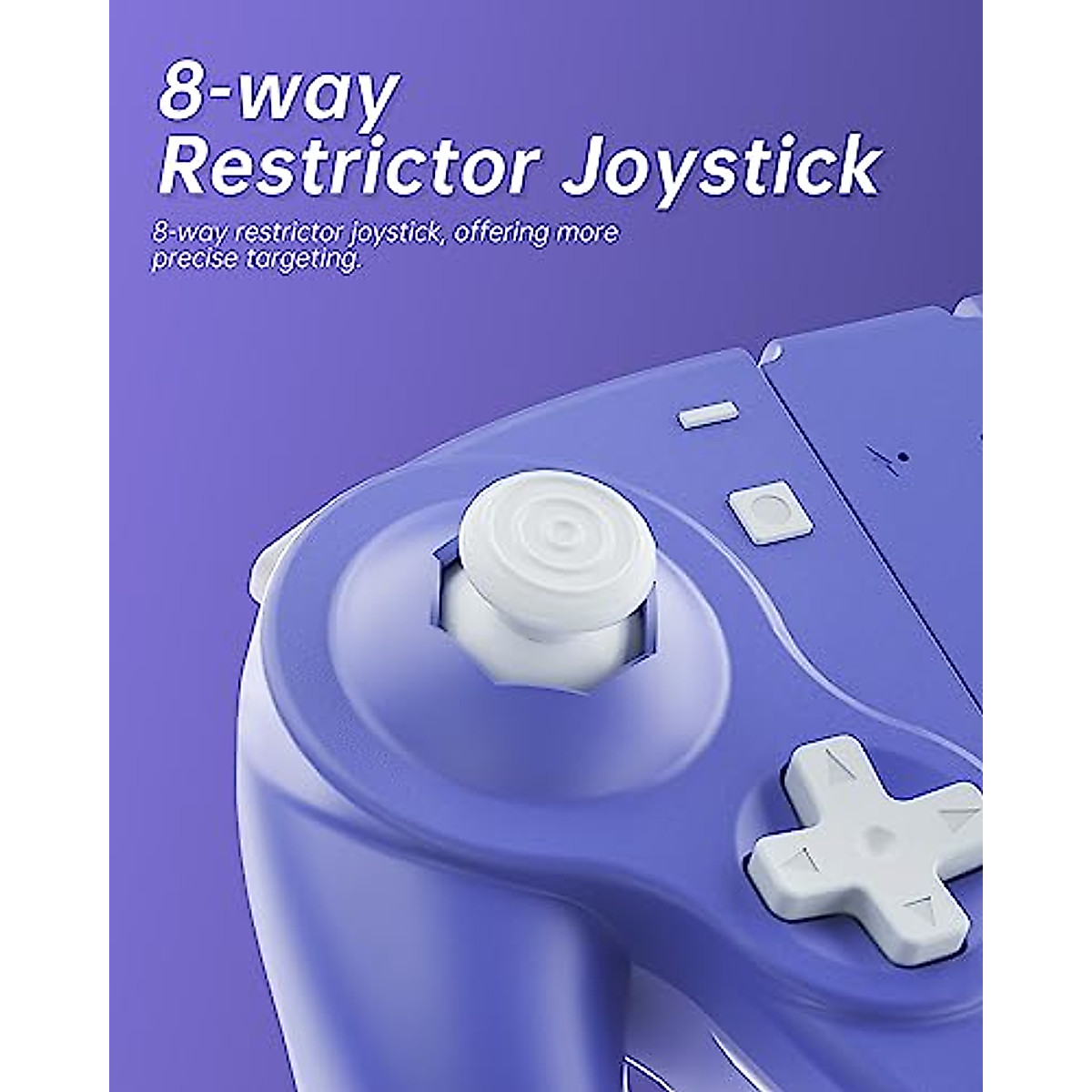 tenlox DOYOKY Joypad Controller for Switch/Switch OLED, Retro Gamecube Style Wireless Replacement, Switch Controllers with Replaceable Thumbsticks/Map Button/Turbo/6-Axis Gyro/Vibration
