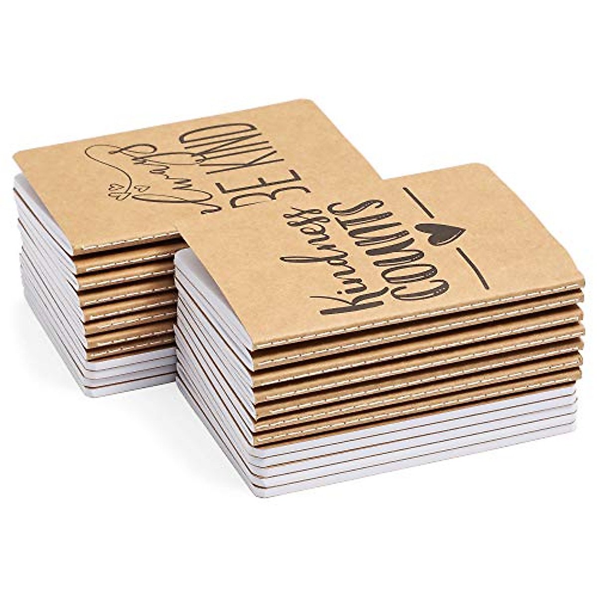 Kindness Counts Kraft Pocket Journals, Bulk Journals for Kids (4 x 5.75 in, 24 Pack)
