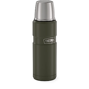 Thermos Stainless King Vacuum-Insulated Compact Bottle, 16 Ounce, Army Green