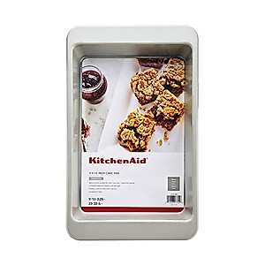 KitchenAid Nonstick Aluminized Steel Rectangular Cake Pan, 9x13-Inch, Silver
