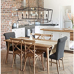 JONATHAN Y JYL7439A Pagoda Lantern Dimmable Adjustable Metal LED Pendant Classic Traditional Farmhouse Dining Room Living Room Kitchen Foyer Bedroom Hallway, 49 in, Oil Rubbed Bronze