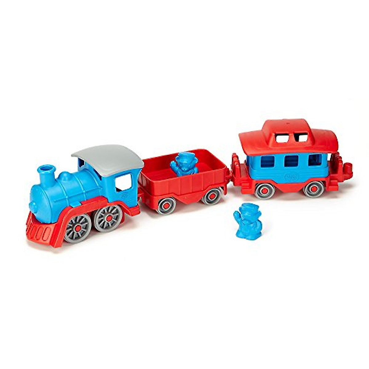 Green Toys Train & Storybook Set - Pretend Play, Motor Skills, Reading, Kids Toy Vehicle Gift Set. No BPA, phthalates, PVC. Dishwasher Safe, Recycled Materials, Made in USA.