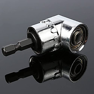 Beeiee 105 Degrees Right Angle Driver,Right Angle Drills,1/4" Hex Shank Quick Change Drive and Magnetic Bit Socket for Tight Space (Long + Short 2 Pack)
