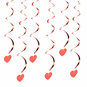 Denkerm Heart Confetti, Heart Shape Hanging Heart Swirls, Reusable Romantic for Decorations Party Supplies Home Party Wedding