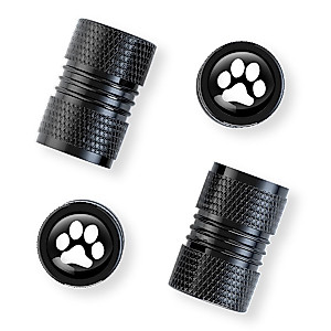 BESULEN Car Tire Valve Stem Caps, 8 Pack Aluminum Cat/Dog Paw Valve Stem Covers, Corrosion Resistant & Leak-Proof, Universal Dust-Proof Tire Air Valve Caps for Car SUV Truck Motorcycle