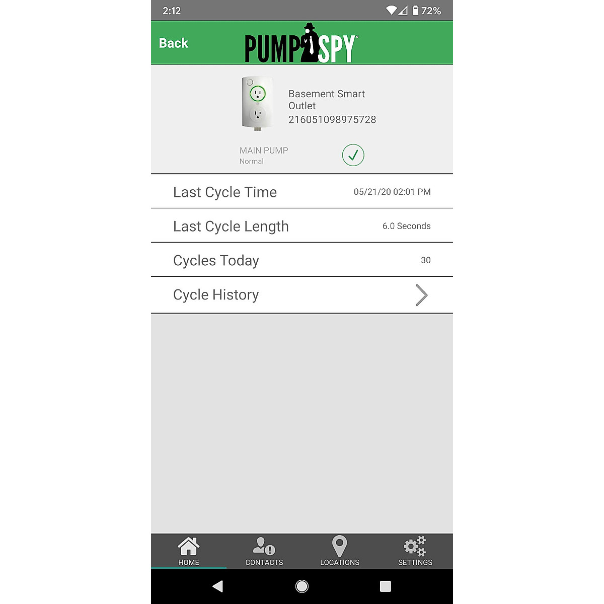 PumpSpy WiFi Sump Pump Smart Outlet with Sump Pump Water Level Sensor, 24/7Monitoring & Alerts, Works with any 120V Sump Pump, Has Additional Outlet for Backup System For Sump Pump, White