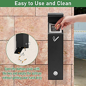 RDUIGT Wall Mounted Outpost Trash Receptacle Outdoor Commercial Garbage Can Hanging Trash Can for Restaurants Hotels Offices and Pub Club