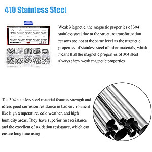 DYWISHKEY 360 Pieces M2.5 x 4mm/6mm/8mm/10mm/12mm/16mm/20mm/25mm, Stainless Steel 304 Hex Socket Head Cap Bolts Screws Washers Nuts Kit with Hex Wrench