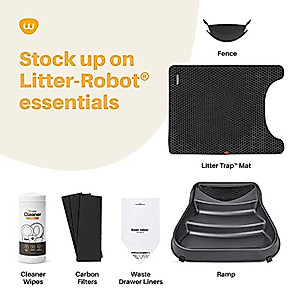 Litter-Robot Waste Drawer Liners by Whisker, 100 Pack - Litter Box Liner Bags, Custom Fit for Litter-Robot, 9-11 Gallons of Capacity