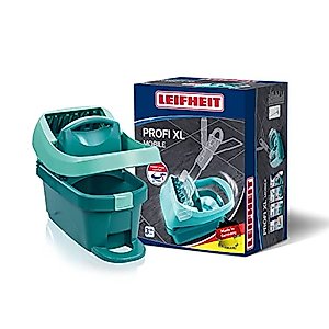 Leifheit Mop Press Professional Evo with Handy Integrated Wheels, Green
