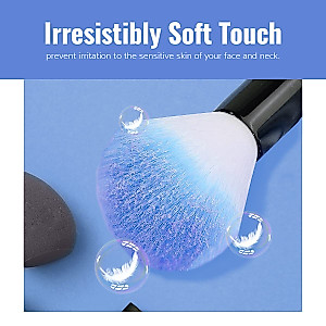 Blue Makeup Brushes, 32Pcs Essential Eyeshadow Eyeliner Face Powder Cream Liquid Cosmetic Brushes Kits with Cruelty-Free Synthetic Fiber Bristles