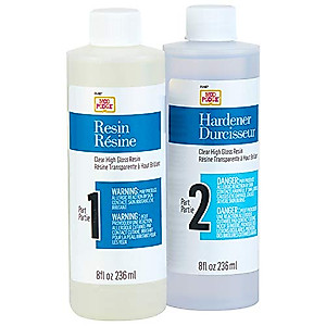 Mod Podge 16 fl oz Hardener 2-Part Supplies Pack, Perfect Kits and Silicone Molds for Epoxy Resin Projects, 25264, Clear