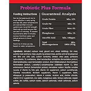 Blue Ridge Fish Food [25lb], Probiotic Plus 3/16" Floating Pellet, Koi and Goldfish