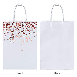 Cooraby 18 Pieces Paper Bags Bronzing Kraft Bag Hen Party Bags Bride Gift Birthday Bag with Handle for Wedding Parties Keepsake Night Celebrations (Color C)