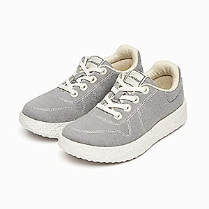 LE MOUTON Mate Merino Wool Comfortable Walking Shoes Grey 280mm | Platform Shoes for Men and Women | Eco-Conscious Lightweight Sneakers | Fashion Sneakers