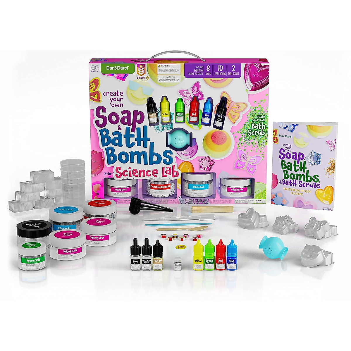 Soap & Bath Bomb Making Kit for Kids, 3-in-1 Spa Science Kit, Easter Craft Gifts For Girls & Boys Age 6 7 8 9 10-12 Year Old Girl Crafts Kits : DIY Experiment Toys, Craft Gift For Kids Ages 6-12