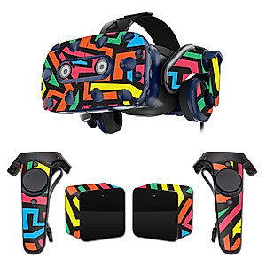 MightySkins Skin Compatible with HTC Vive Pro VR Headset - Hyper | Protective, Durable, and Unique Vinyl Decal wrap Cover | Easy to Apply, Remove, and Change Styles | Made in The USA