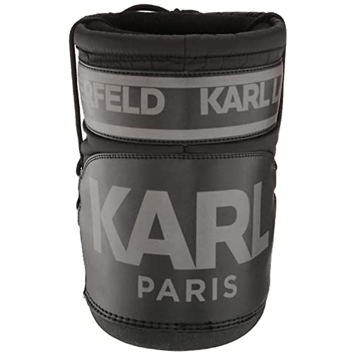 Karl Lagerfeld Paris Women's Pavan Winter Bootie Ankle Boot, Black, 6