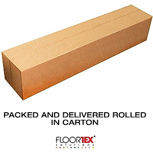 Floortex Black Chair Mat with Lip 45" x 53" for Hard Floors