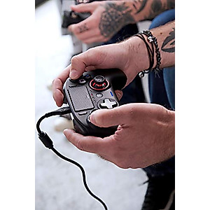 NACON PlayStation 4 Controller - Wired, USB-C, 4 Configurable Shortcut Buttons, Dual Concave Customizable Sticks, LED Player Status Indicator