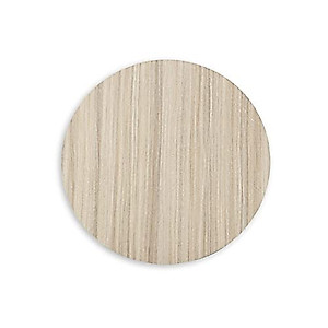 Signature Design by Ashley Grannen Modern Round Dining Room Table, White & Natural Wood