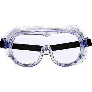 KeeboMed Chemical Splash/Impact Safety Goggle, Soft, Adjustable 1 -Pack. Anti-Fog Protection, Clear Lens, Wide-Vision, Adjustable Chemical Splash Eye Protection Soft Lightweight Eyewear