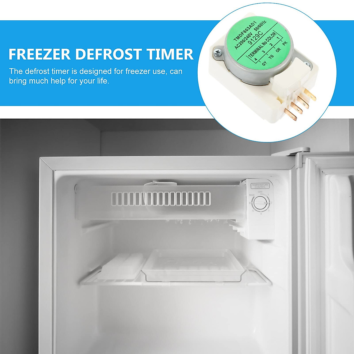 Defrost Timer Fridge Accessory Refrigerator Defrost Timing Tool Kitchen Supply Refrigerator Supplies Fridge Supplies Kitchen Gadgets Freezer Part Refrigerator Replacing Parts