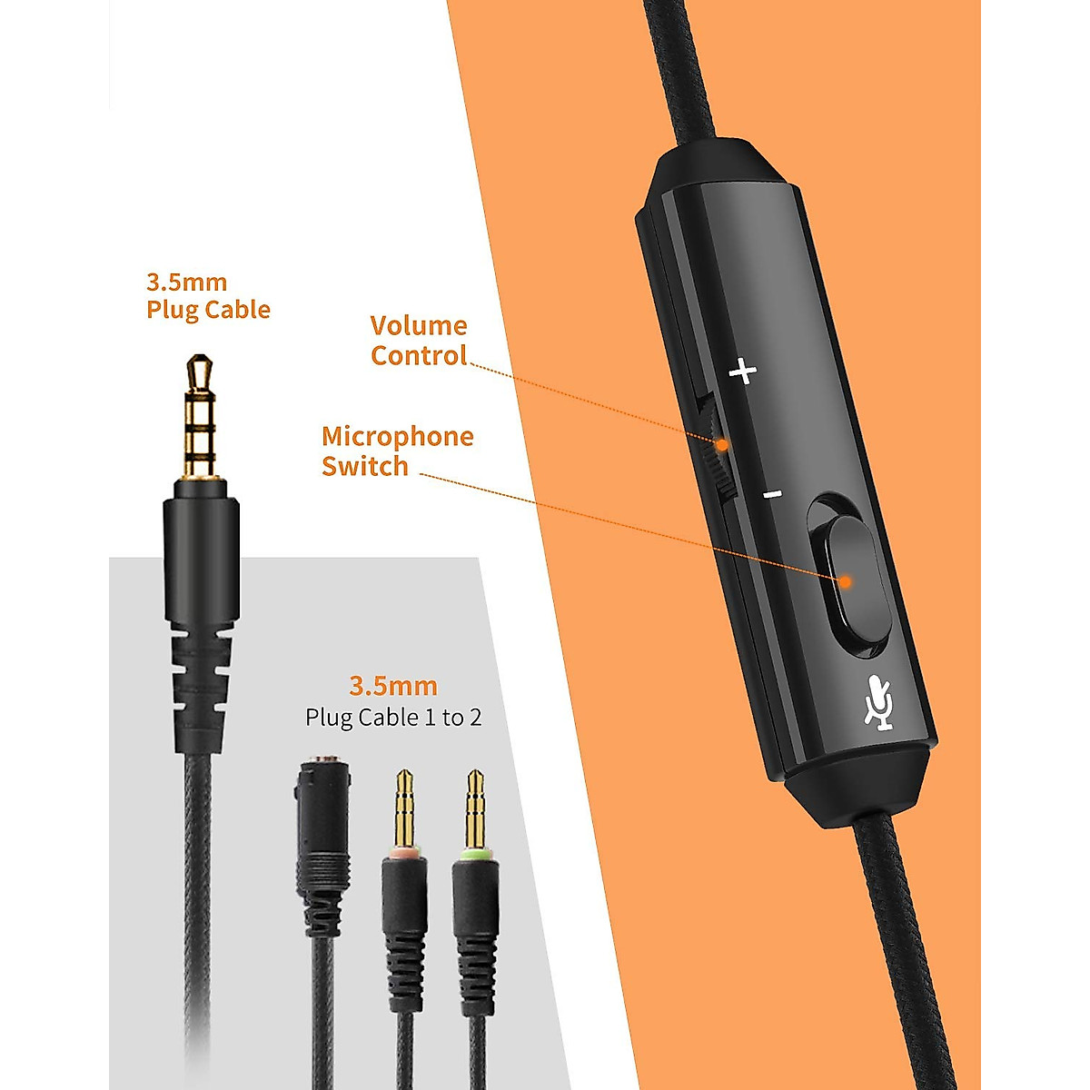 XIBERIA Gaming Headset for Xbox One/PS4/PS5/PC/Mac,Controller,Noise Cancelling Over Ear Headphones with Mic, Bass Surround Soft Memory Earmuffs (Renewed)